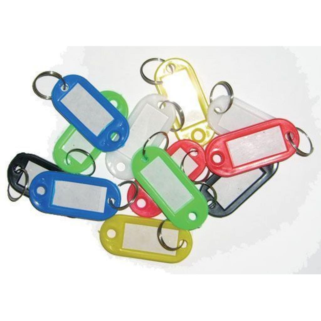 Pack of Key Fobs (12 assorted colours) Coloured Small Plastic Key Fobs ...