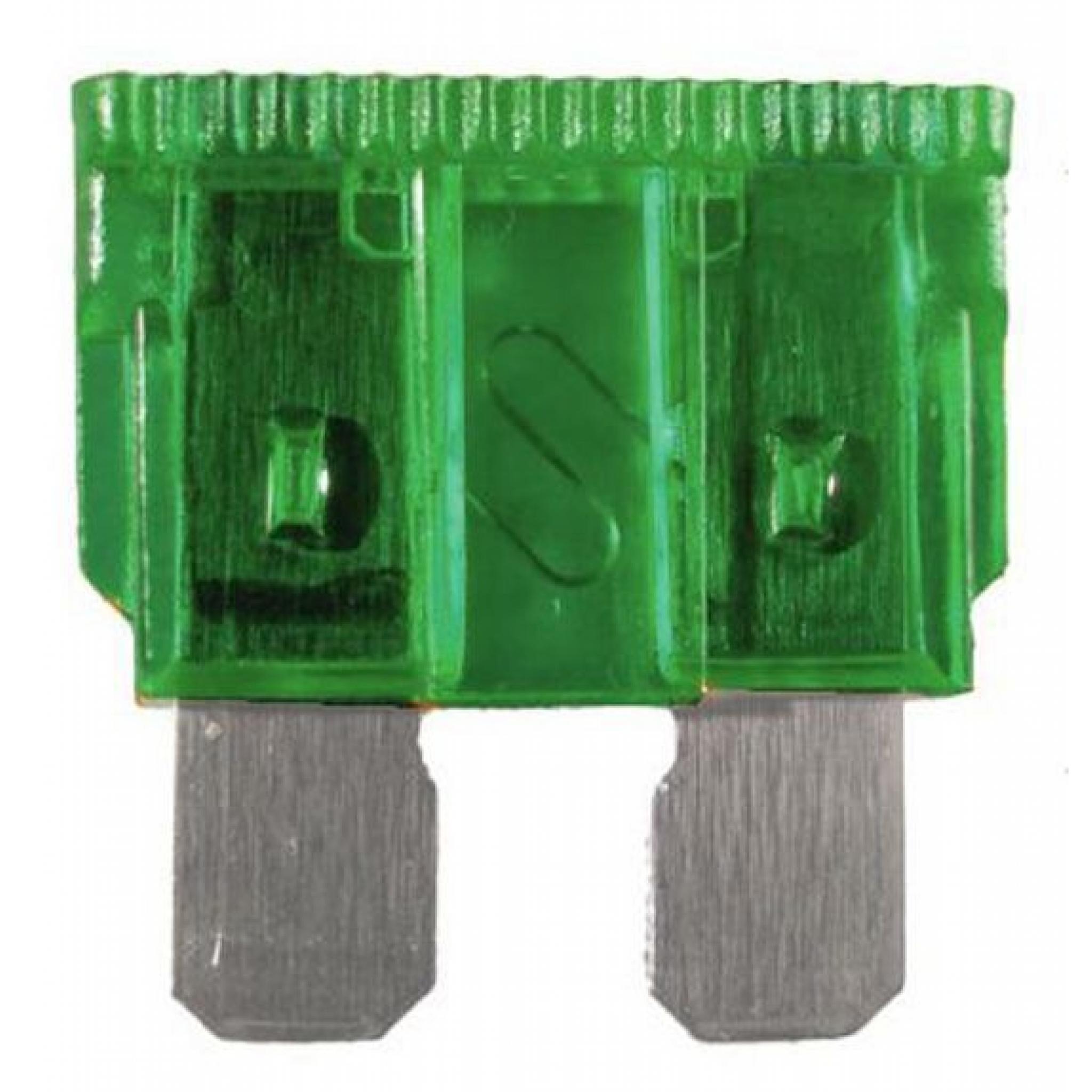 Blade Fuses 30 Amp (Green) - Green Standard Blade Wedge Spade Fuse ...