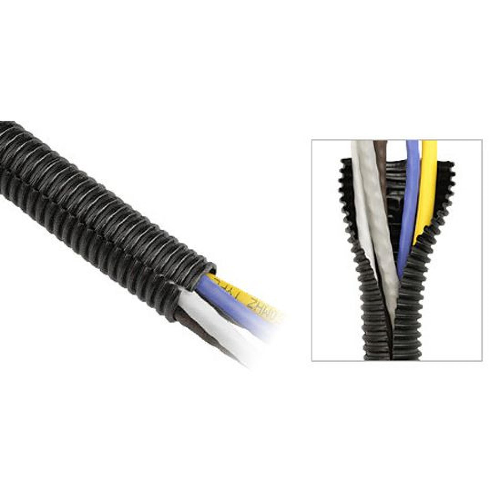 Split Conduit 16.9mm - 21.2mm x 25m Roll - Split Flexible Cable Tidy ...