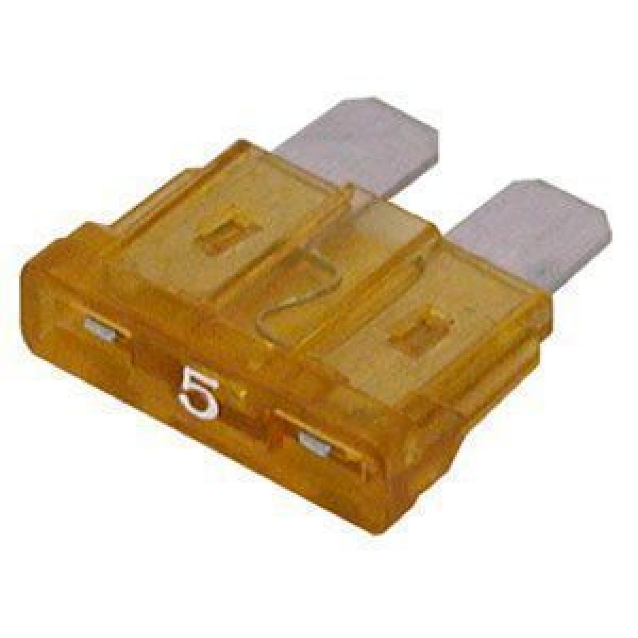 Blade Fuses 5 Amp (Light Brown) - Light Brown Tan Standard Blade Wedge ...