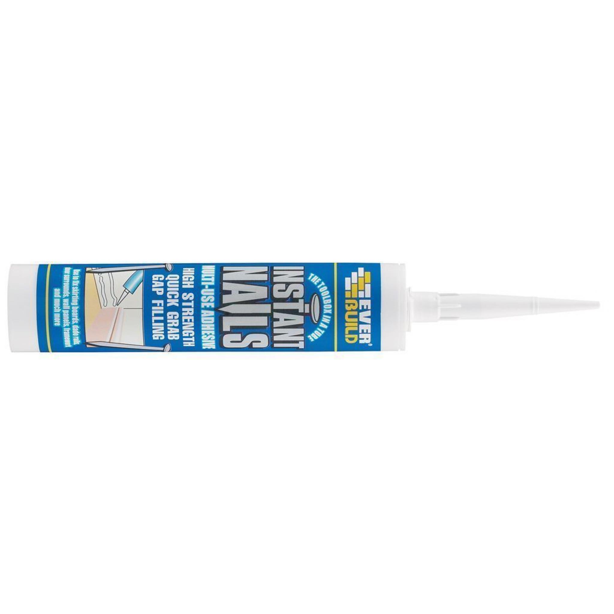 Everbuild Instant Nails 310ml - Solvent Free Grab Adhesive - Skirting ...